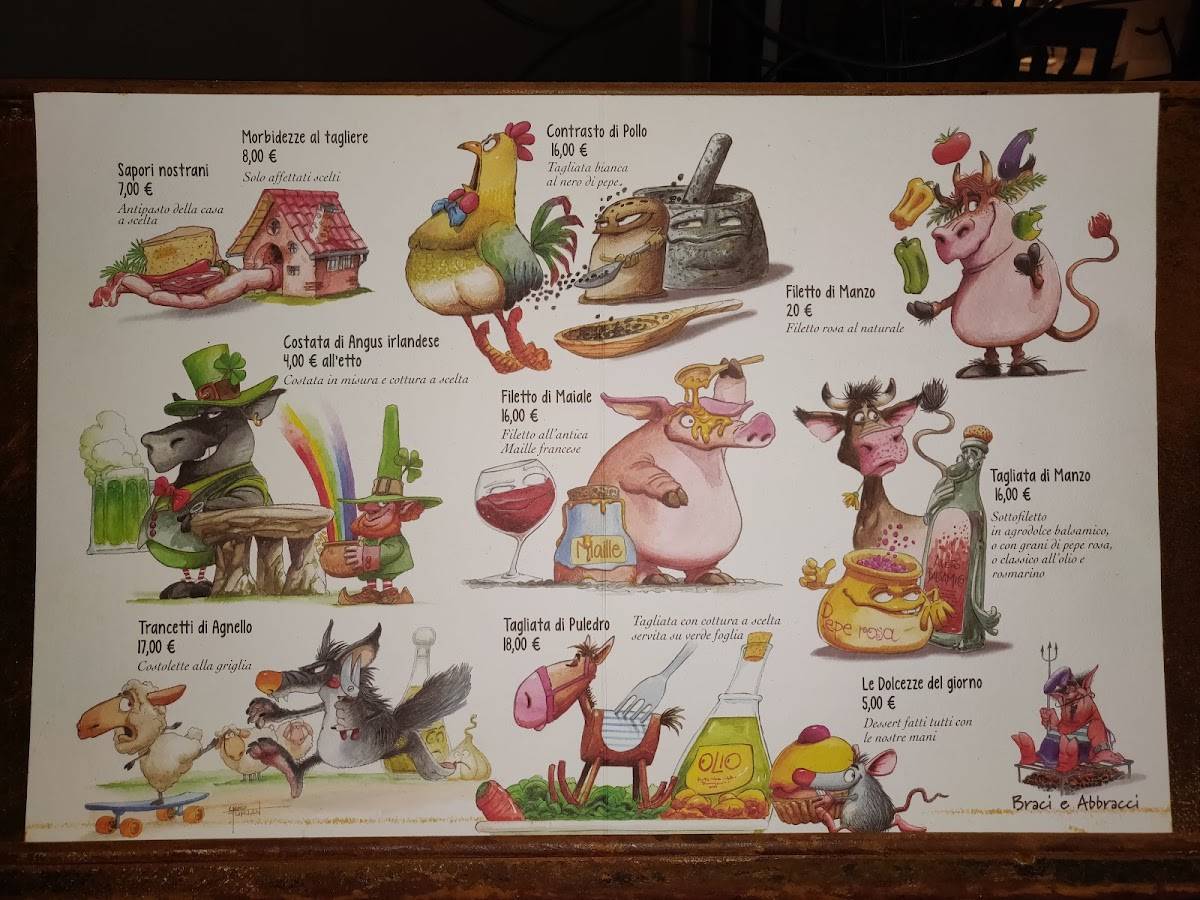 Speisekarte von Osteria Braci e Abbracci restaurant, Treviso