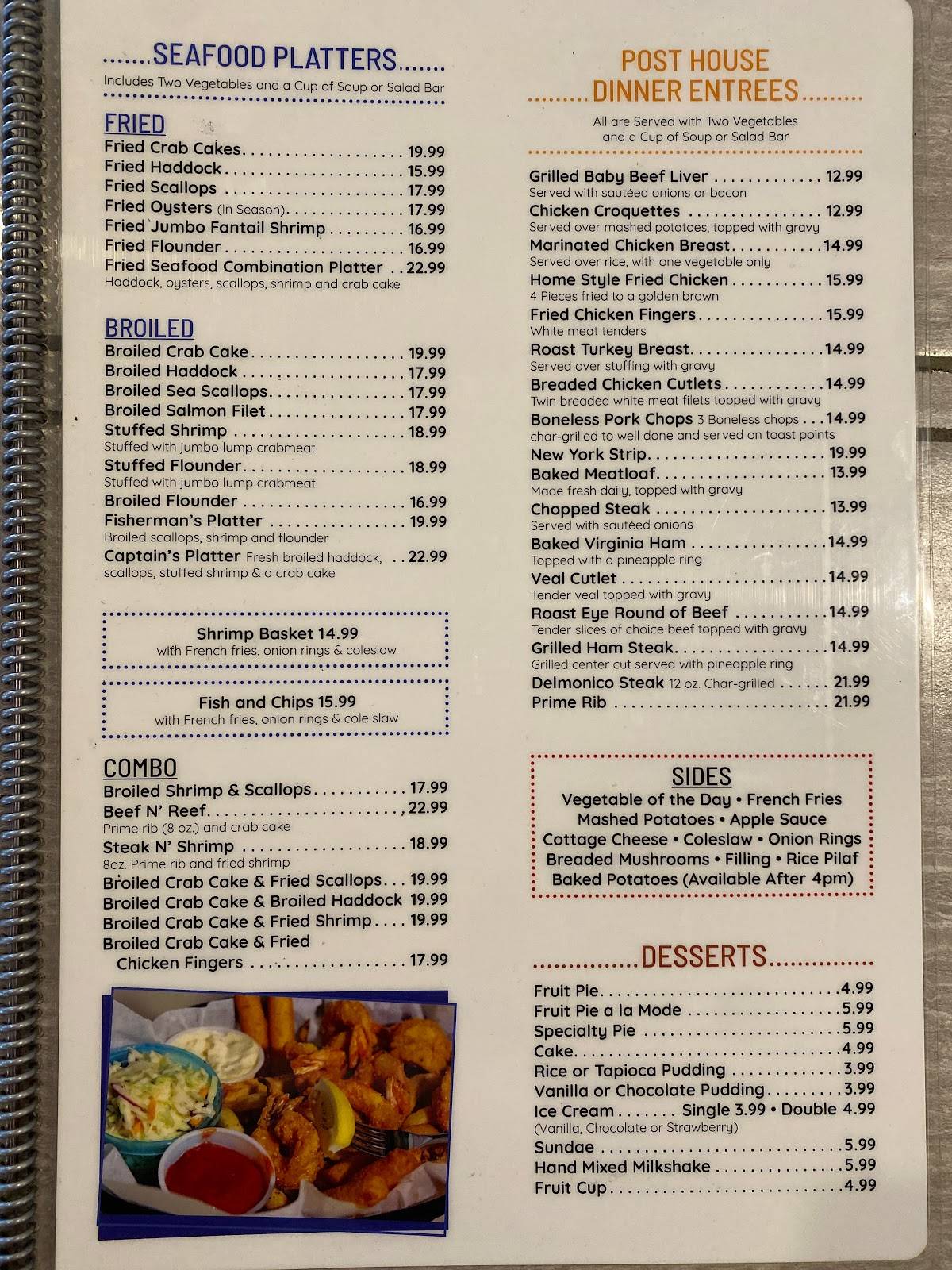 Menu at Post House Family Restaurant, Oxford