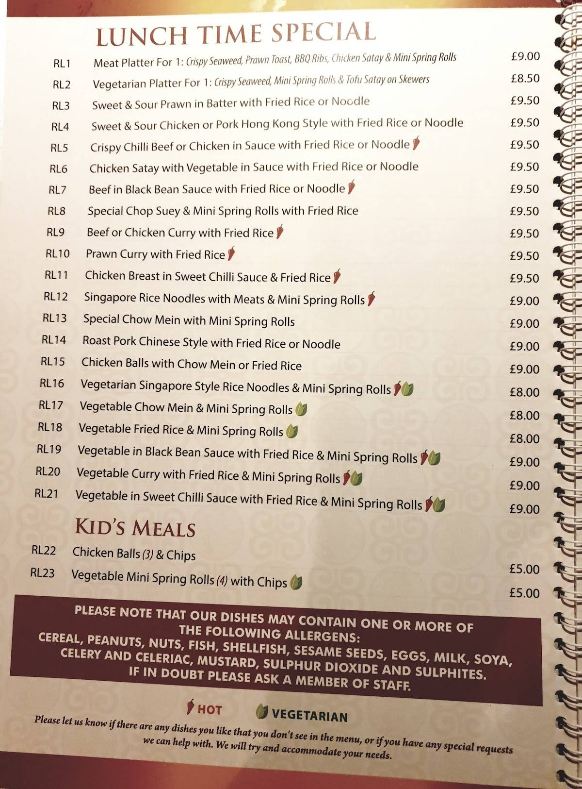 Menu at Golden Palace restaurant, Oxted, 40 Station Rd W