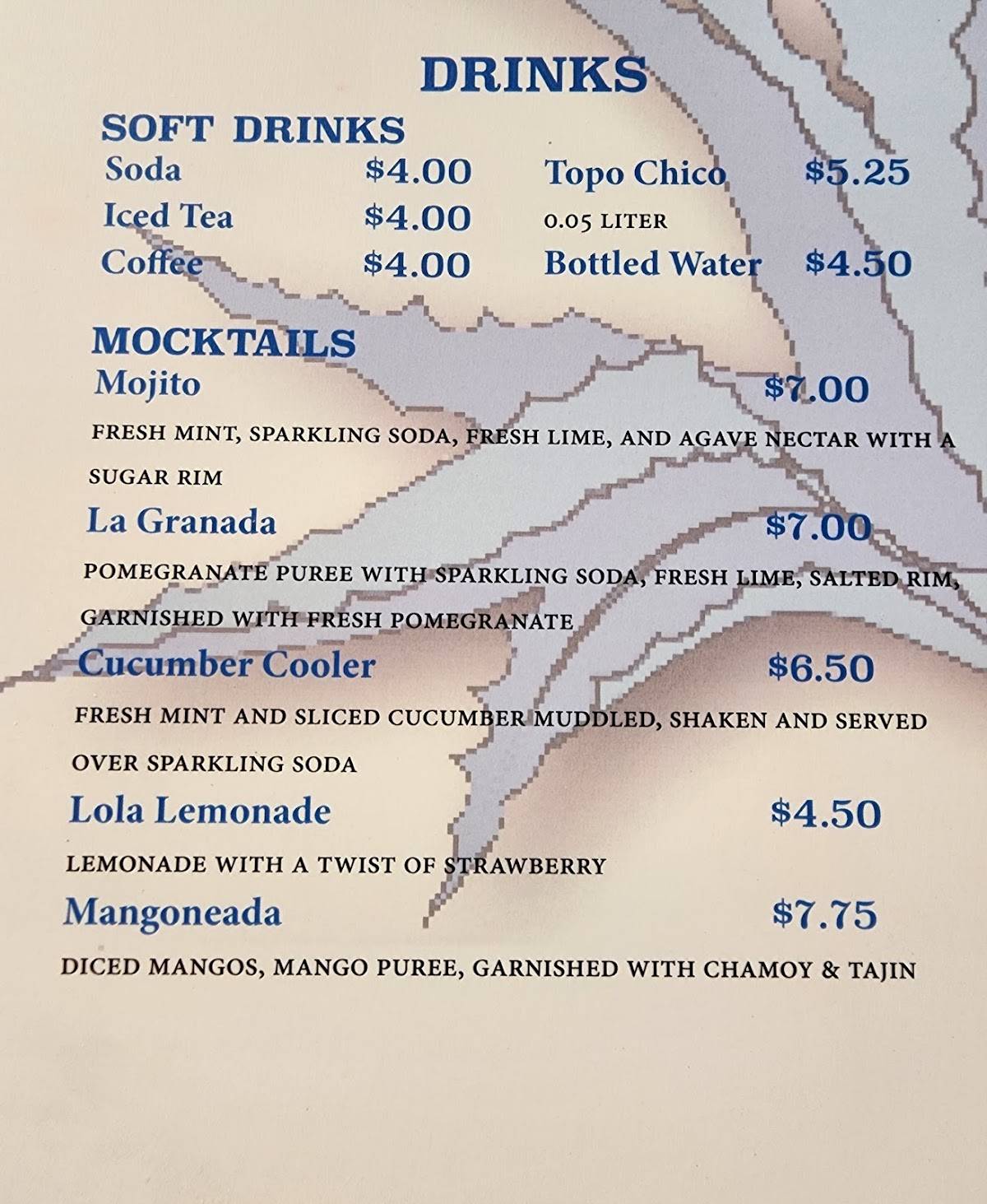 Menu at Fresh Agave Mexican Bar & Grill, Palm Desert, CA-111