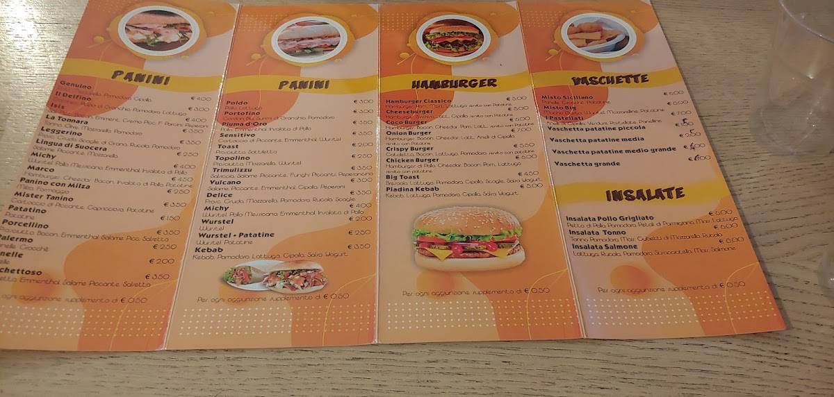 Menu at Paninoteca Coco Bongo pub & bar, Partinico