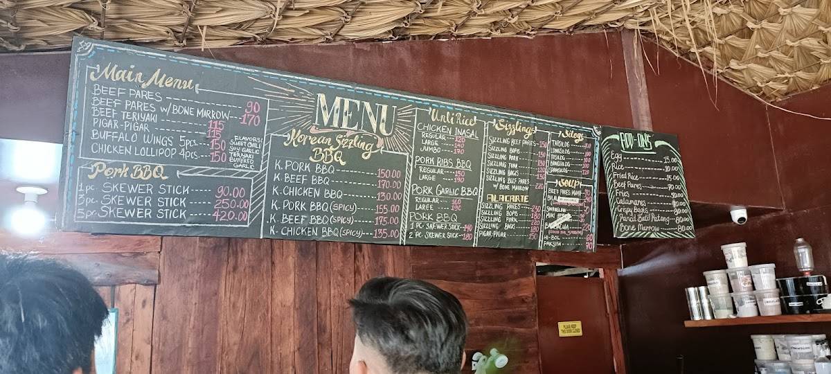 Menu at Pares ni Shaddie restaurant, Batac