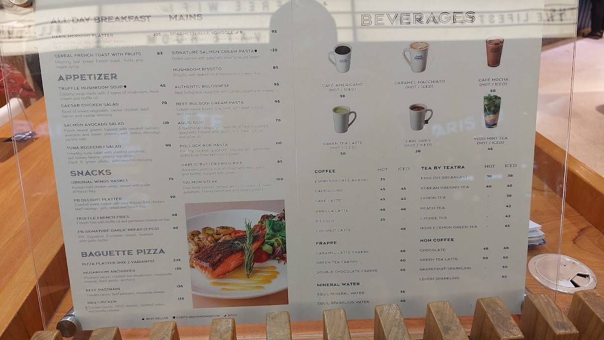 Menu at Paris Baguette - Senayan City cafe, Central Jakarta, Senayan City
