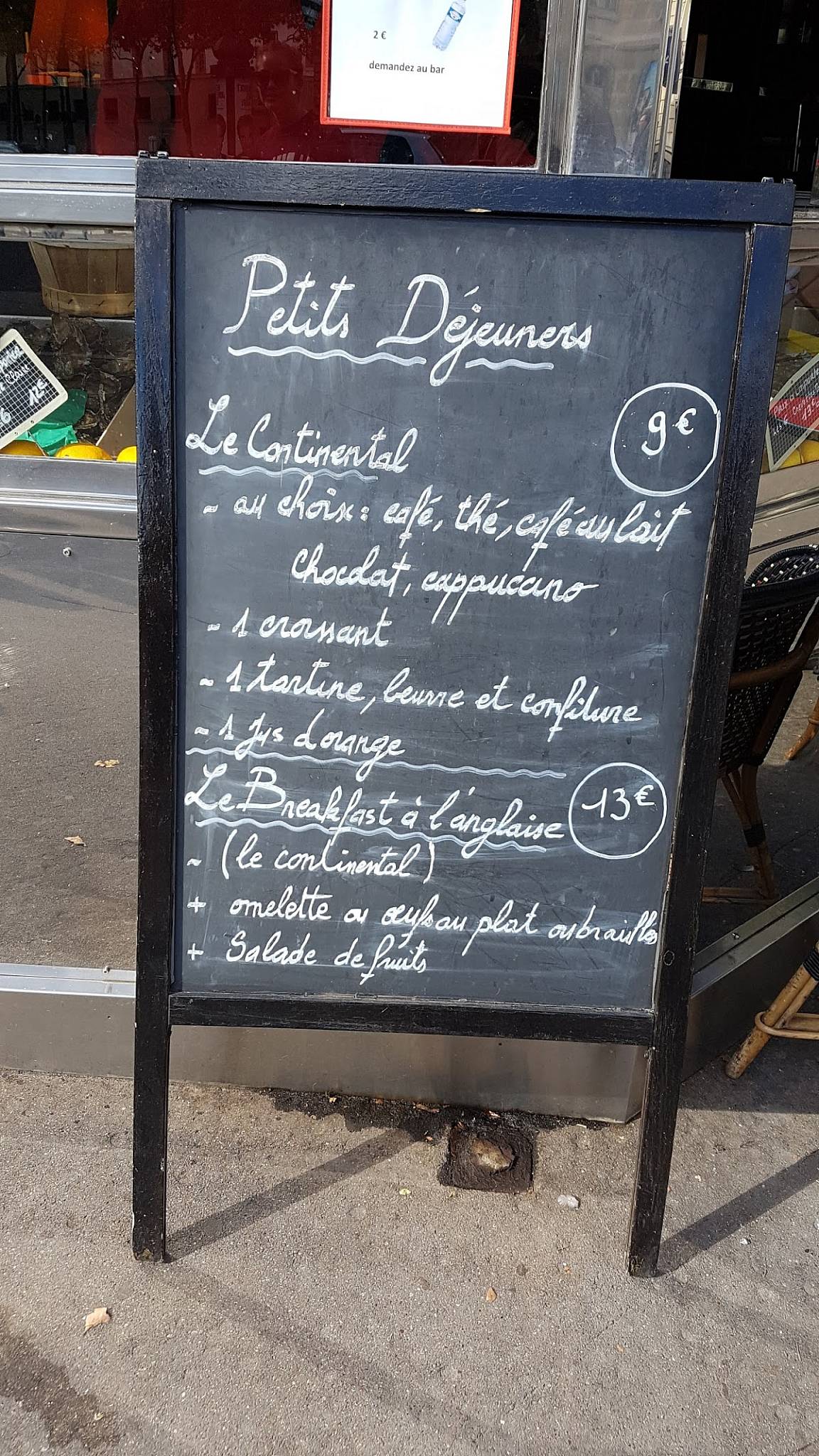 Menu au Le Suffren - Paris restaurant, Paris