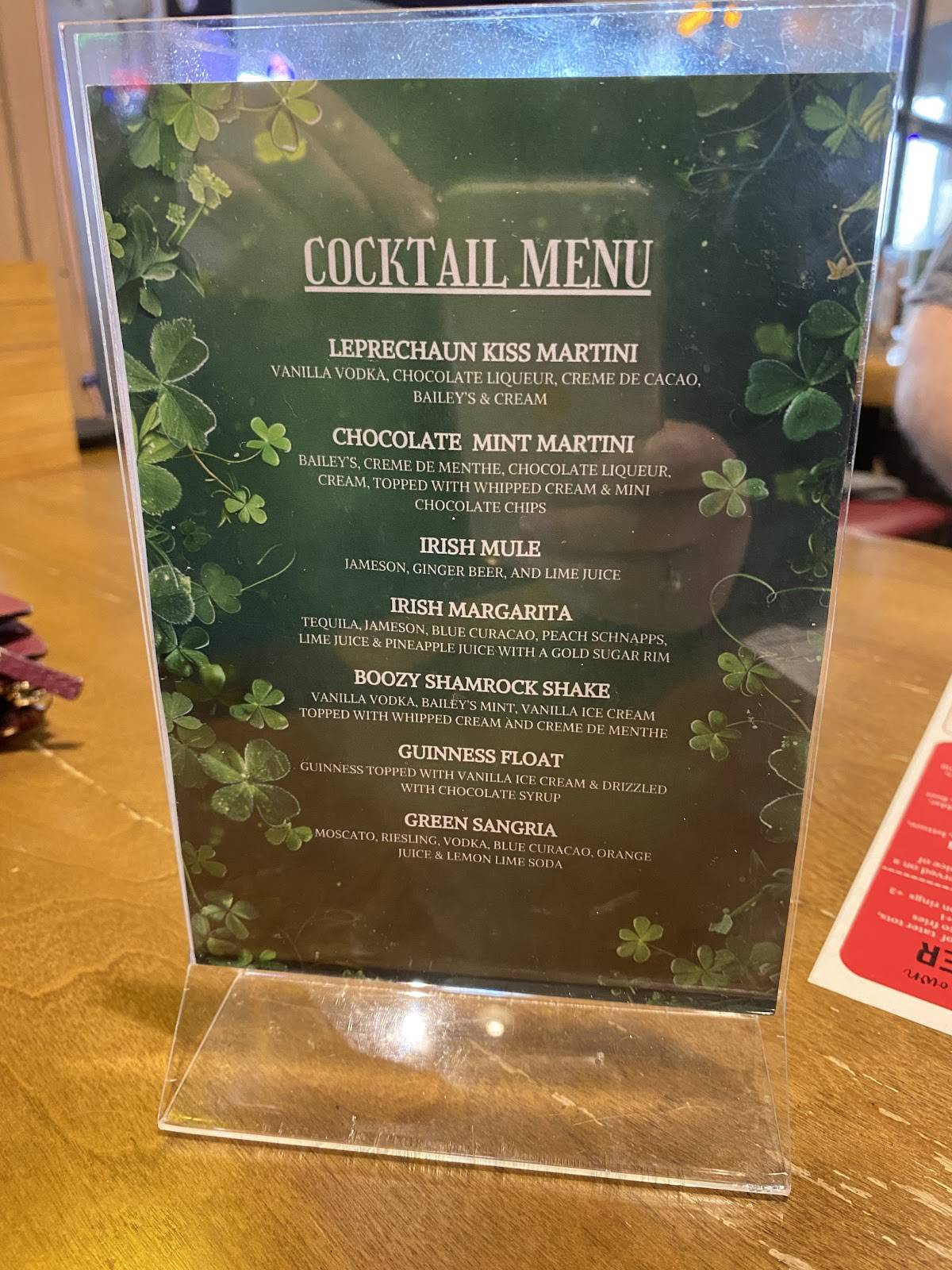 Menu at Park Social Bar, South Park Township