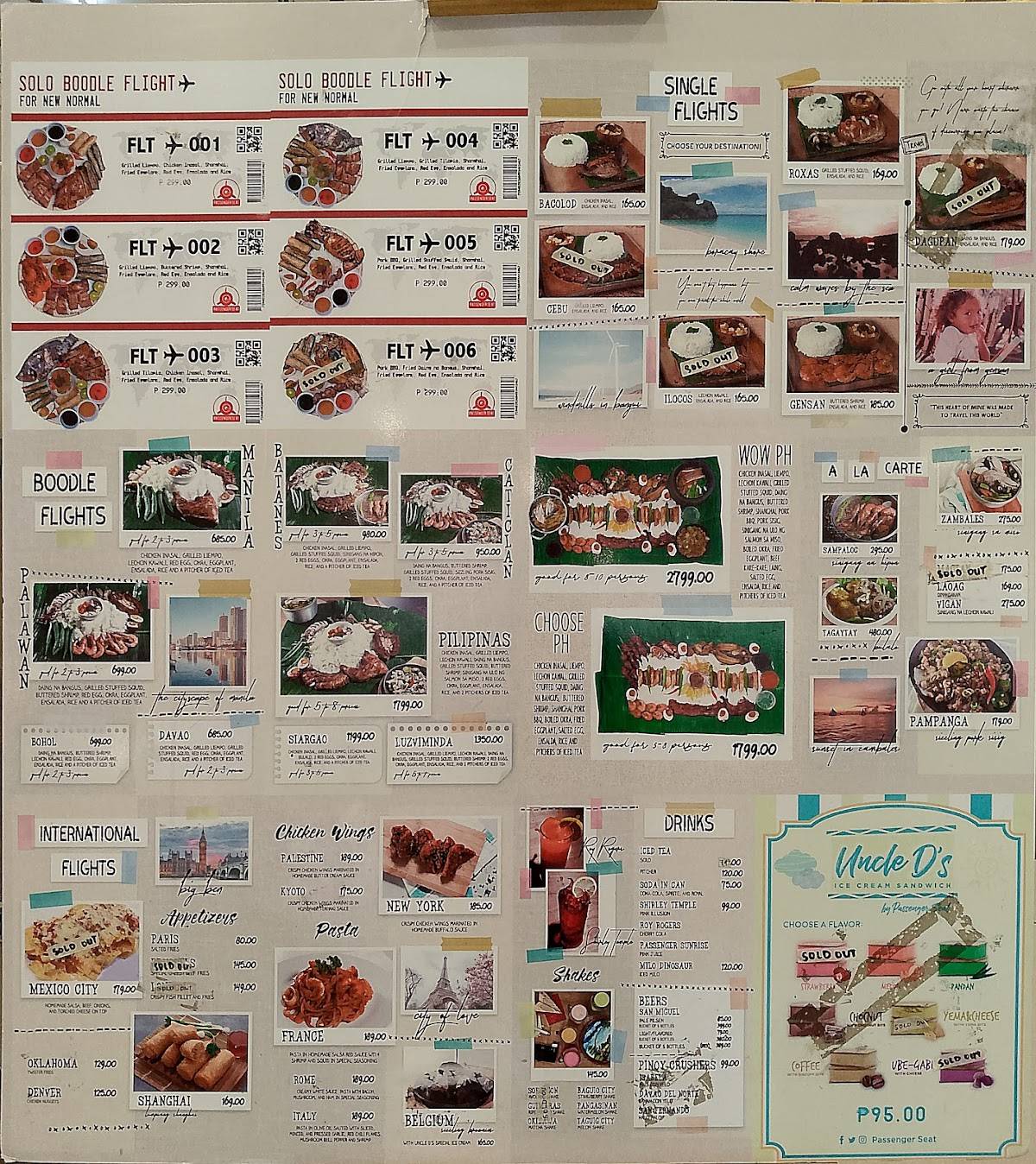 Menu at Passenger Seat - SM City San Mateo restaurant, San Mateo