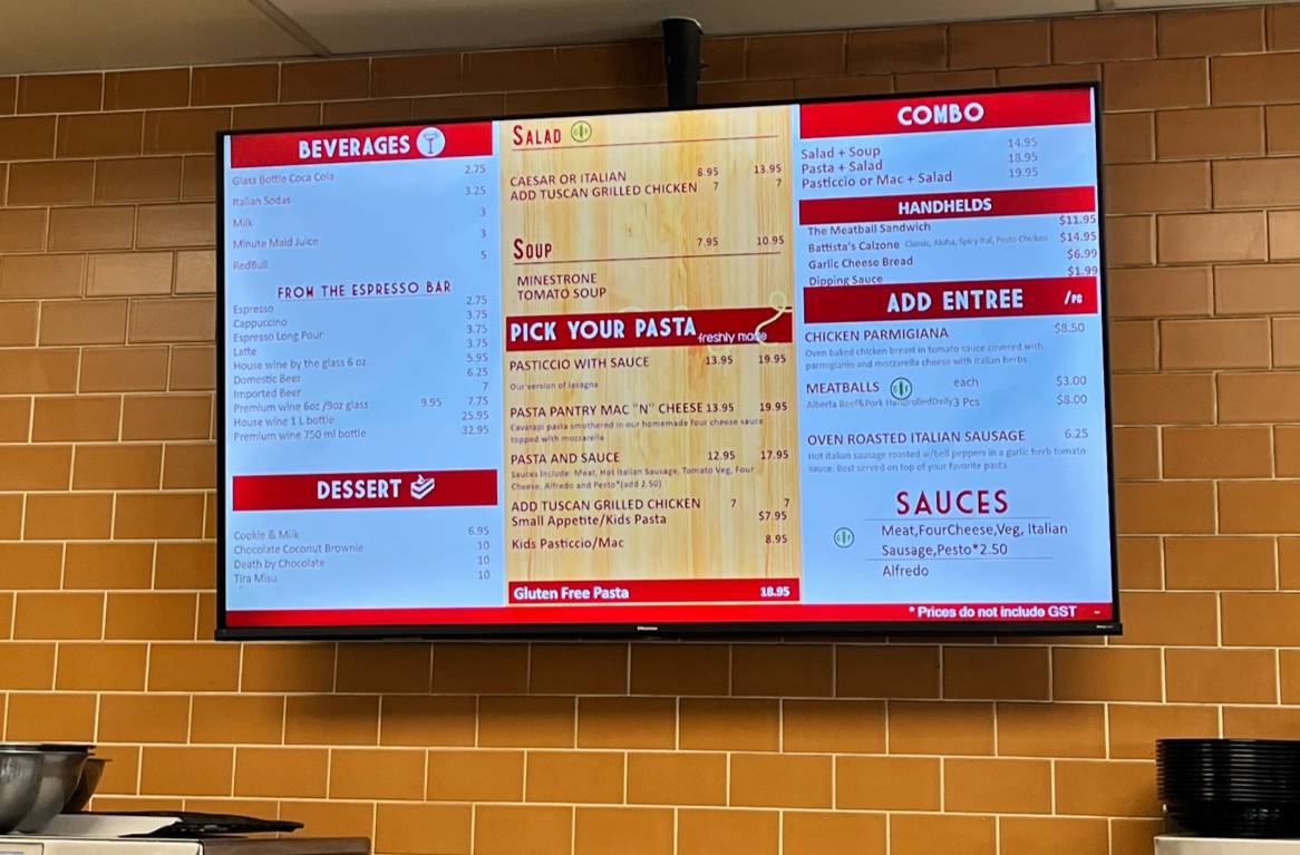 Menu at Pasta Pantry restaurant, Sherwood Park, 101 Granada Blvd