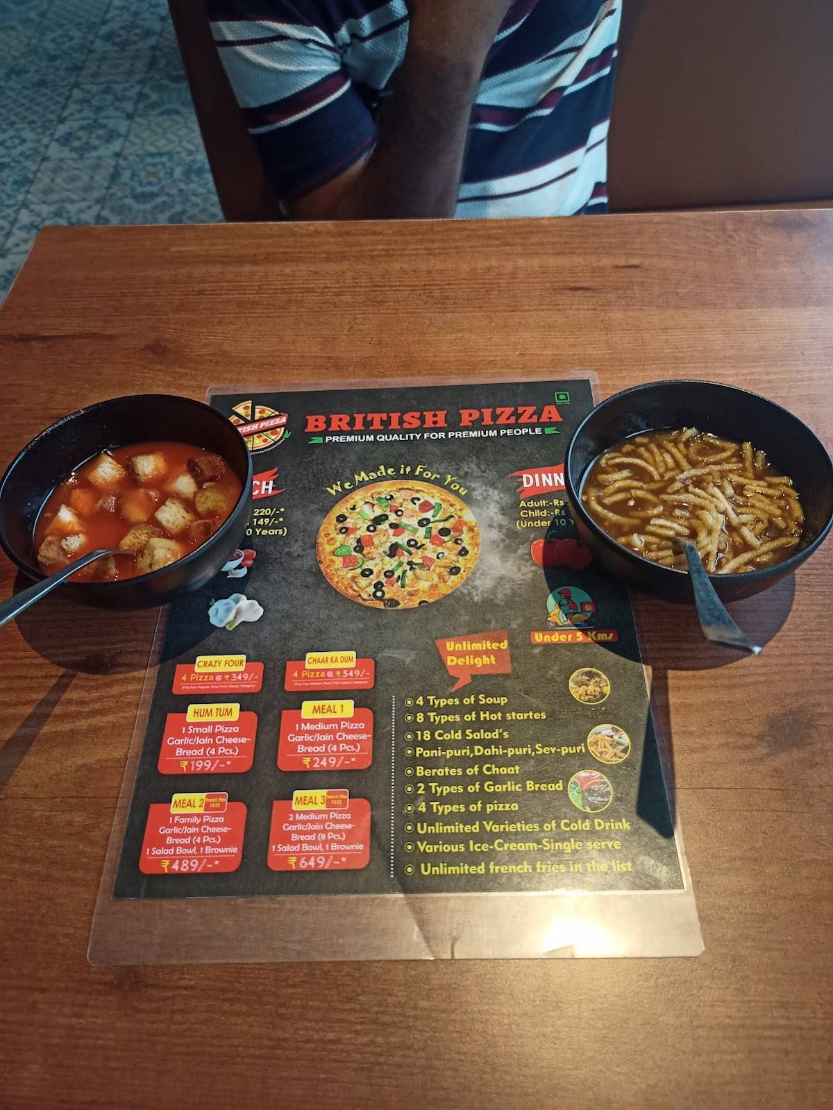 Menu at British Pizza Patan, Patan