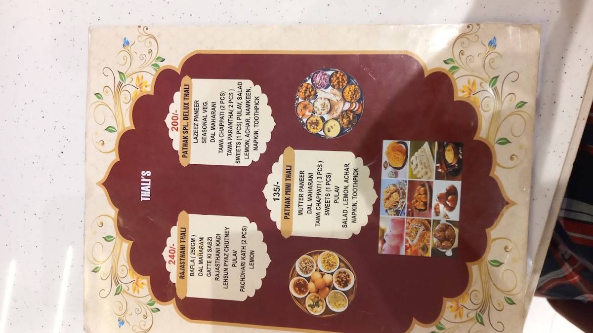 Menu at Pathak's Foods, Kota