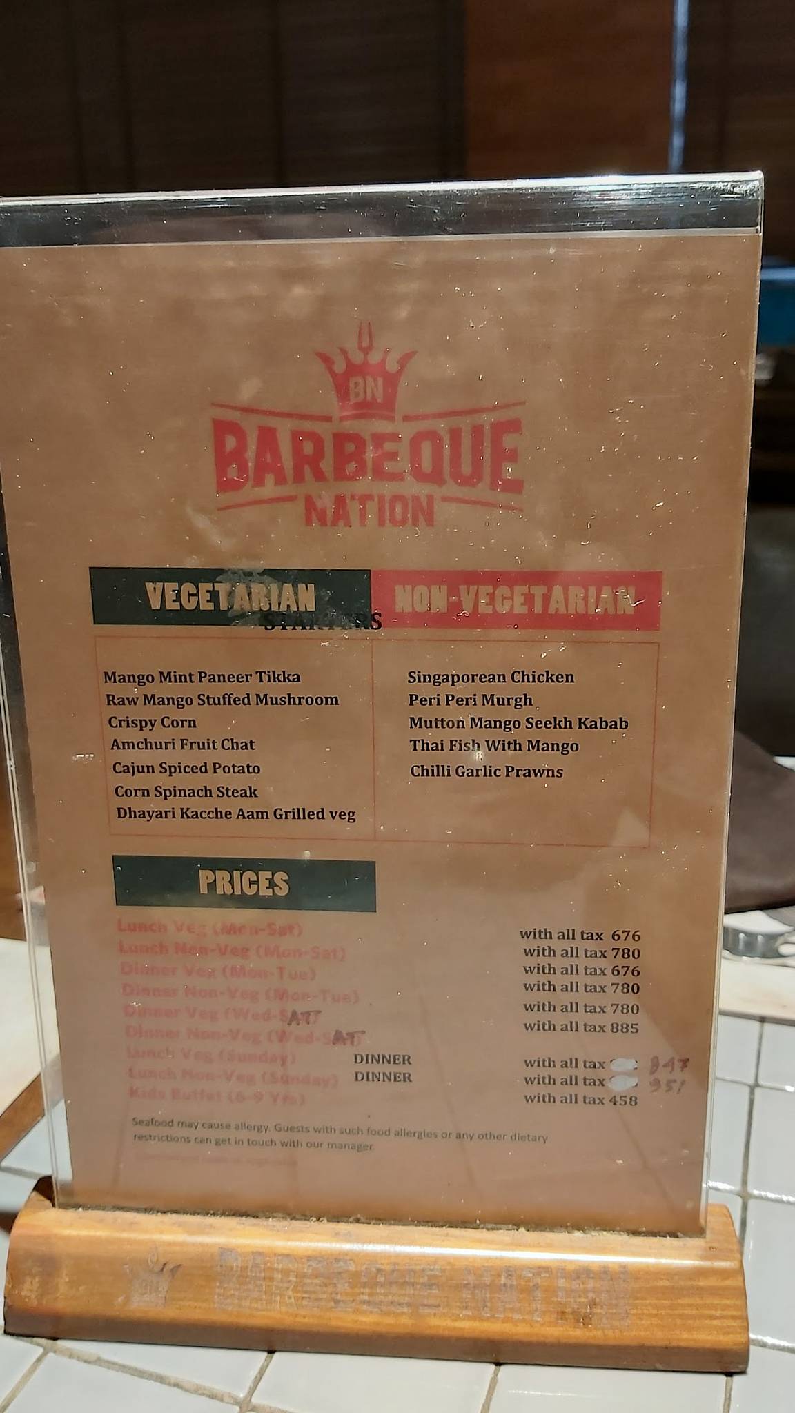 Menu at Barbeque Nation, Patna, 8th Floor