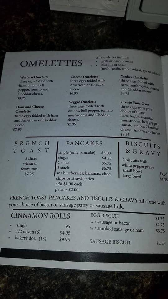 Menu at Pelham Diner restaurant, Pelham