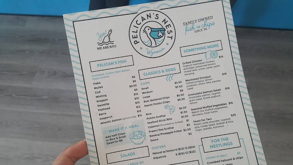 Menu at Pelican's Nest Cafe, Wynnum, 143 Wynnum Esplanade