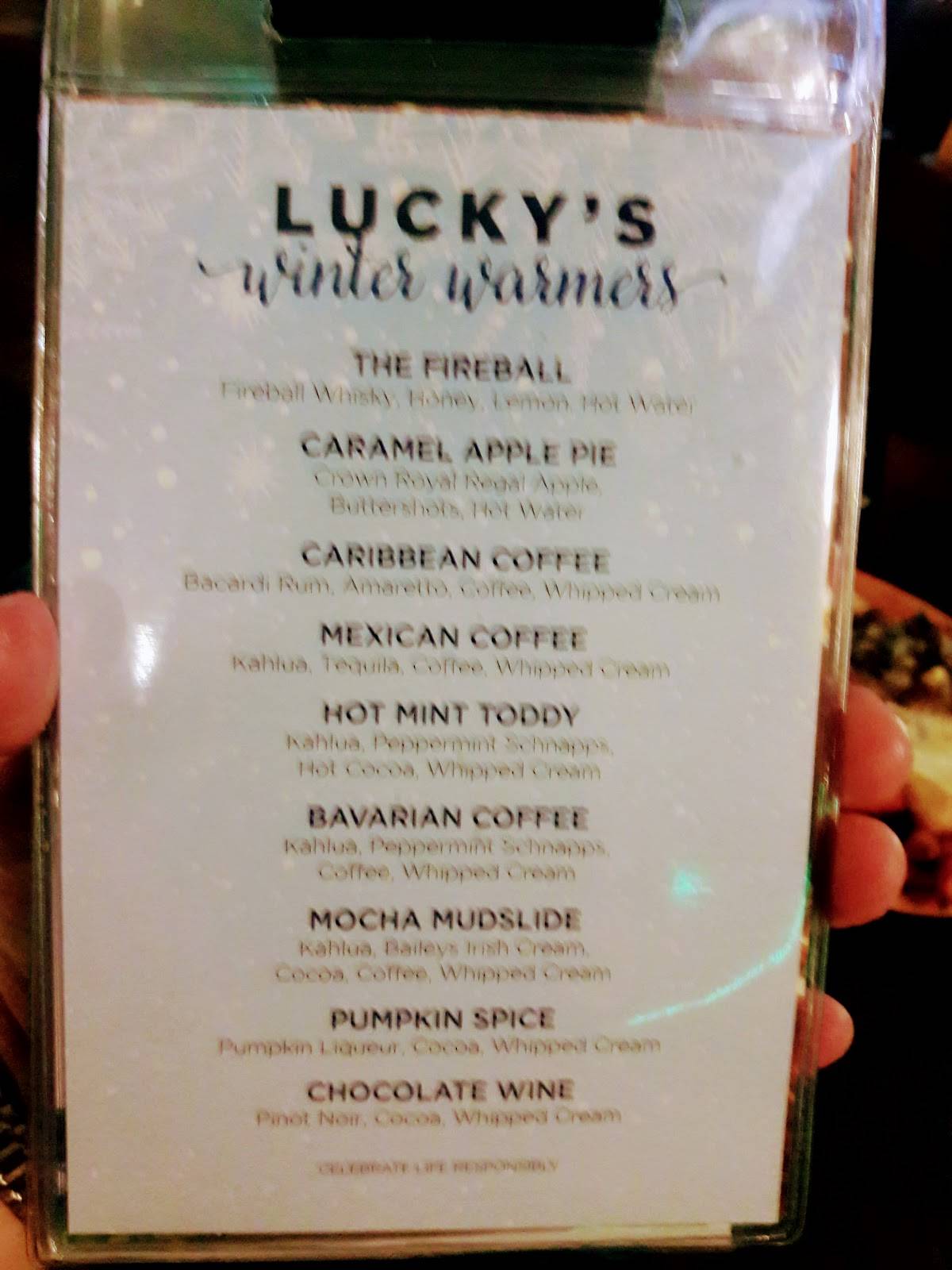 Menu at Lucky's Tavern pub & bar, Pequot Lakes
