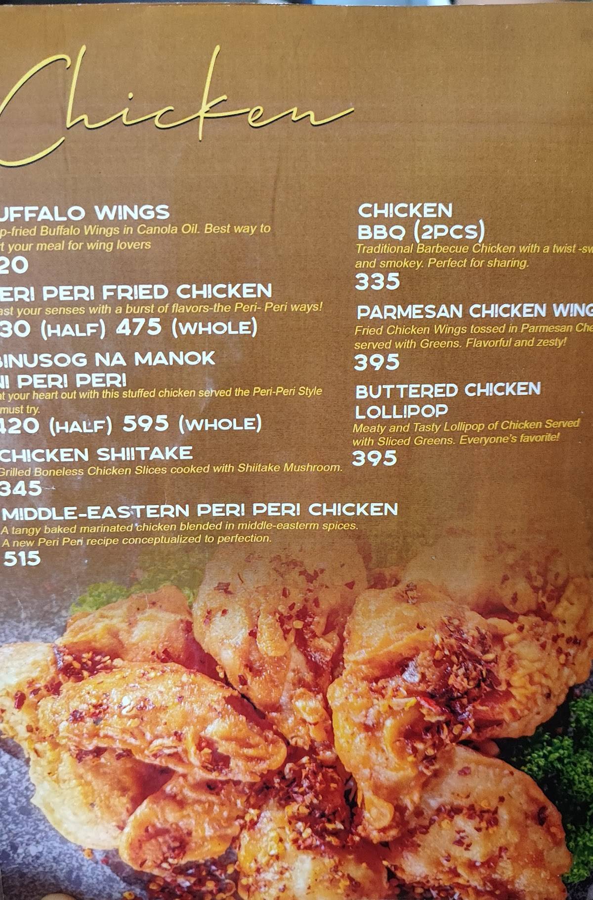 Menu at Peri Peri - Bypass Fairlane Branch restaurant, Tarlac City