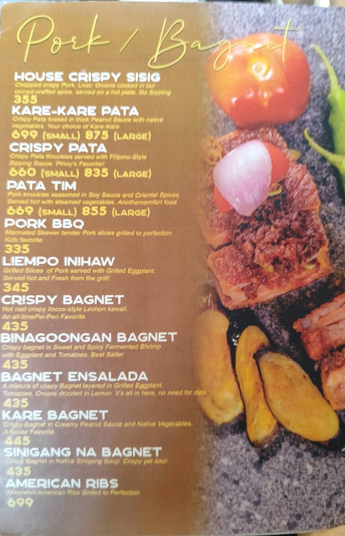 Menu at Peri Peri - Bypass Fairlane Branch restaurant, Tarlac City