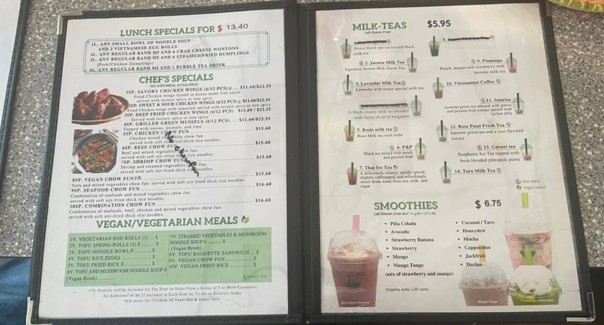 Menu at Pho 78 Westminster restaurant, Westminster, W 88th Ave Unit D - E