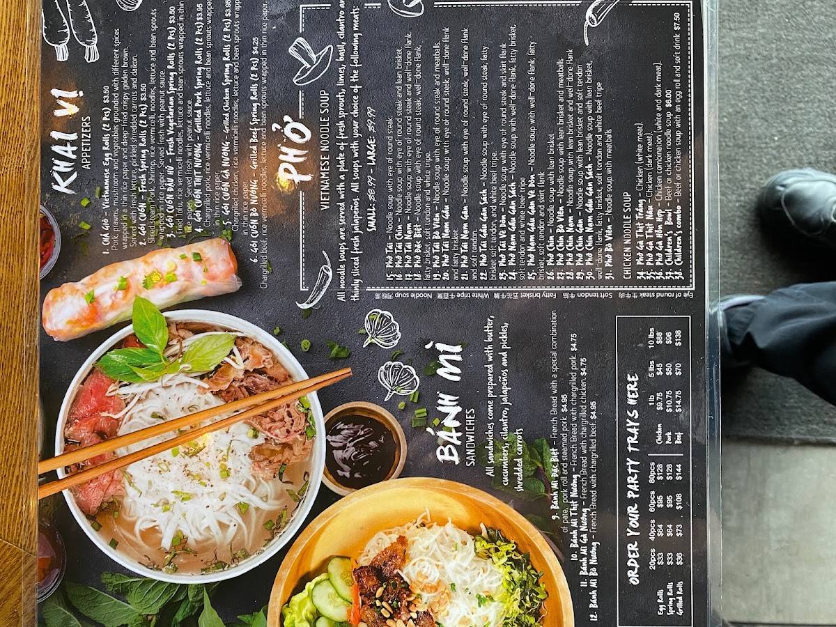 Menu at Pho Ben restaurant, Houston, 935 N Shepherd Dr