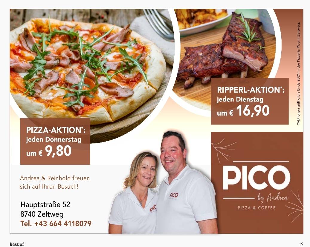 Menu at Pico by Andrea restaurant, Zeltweg