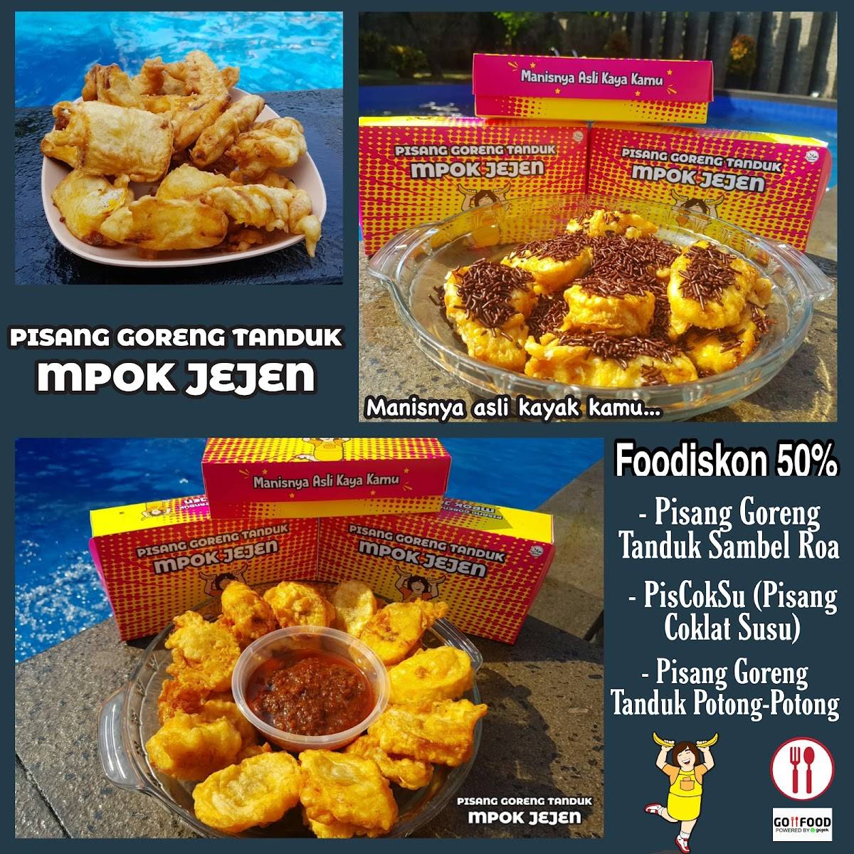 Menu at Pisang goreng tanduk mpok jejen restaurant, South Jakarta