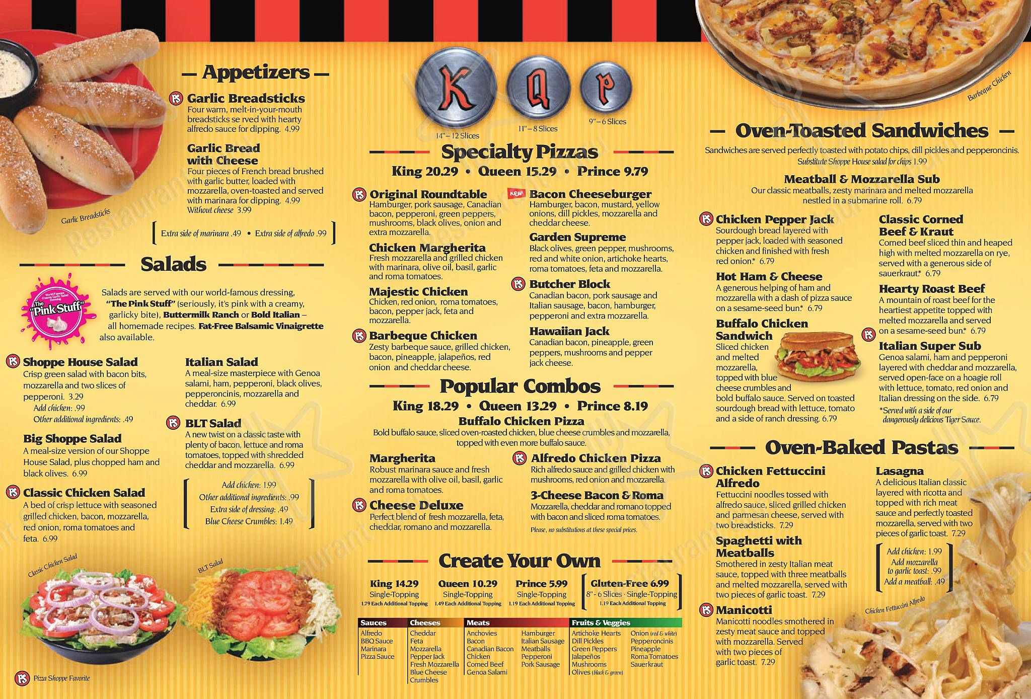 Menu at Pizza Shoppe pizzeria, Platte City, 2437 NW Prairie View Rd