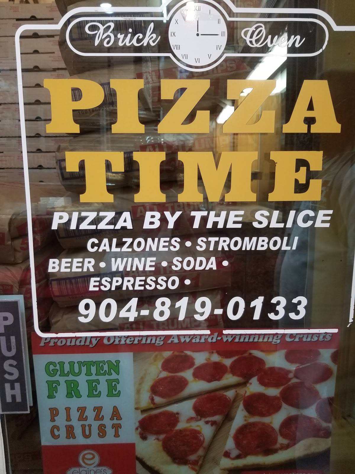 Menu at Pizza Time pizzeria, St. Augustine