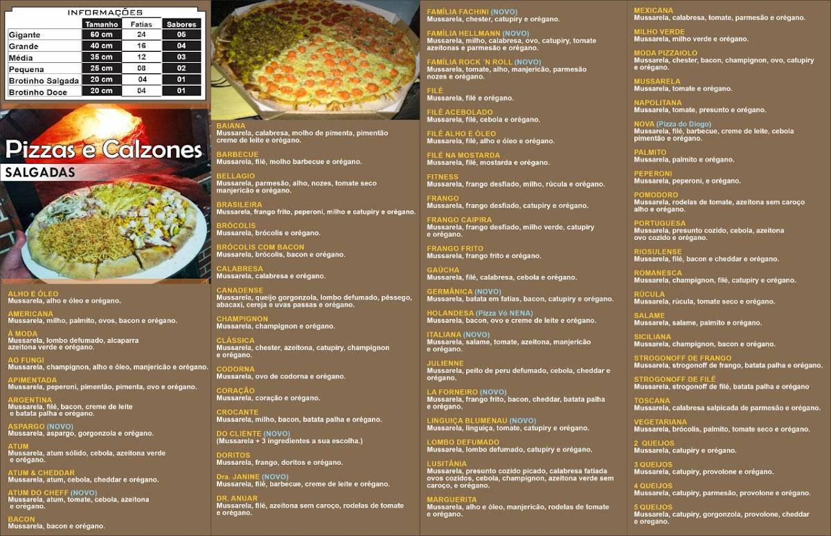 Menu em Pizza kids pizzaria, Rio do Sul