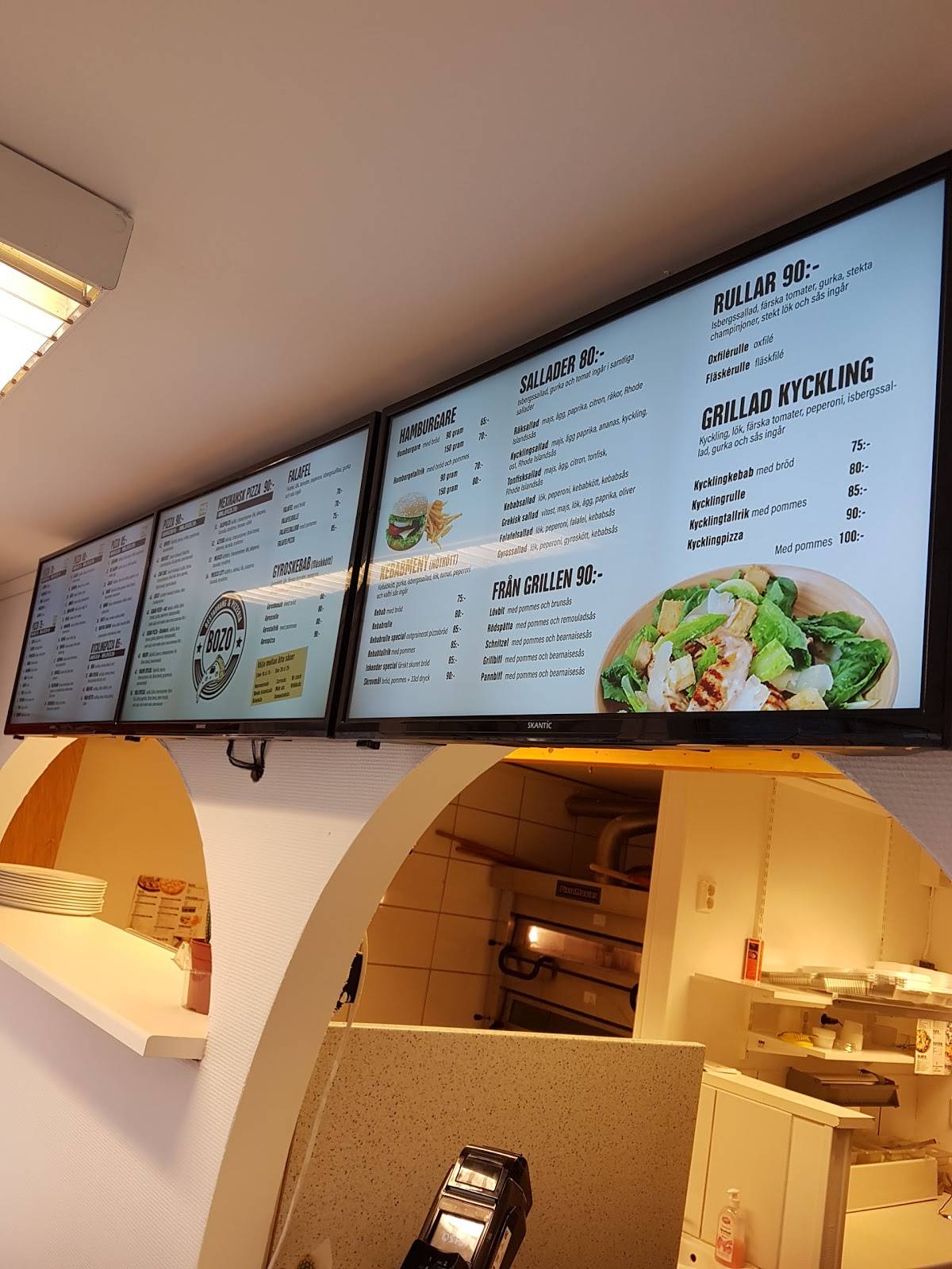 Carta de Pizzeria Bozo, Hallsberg