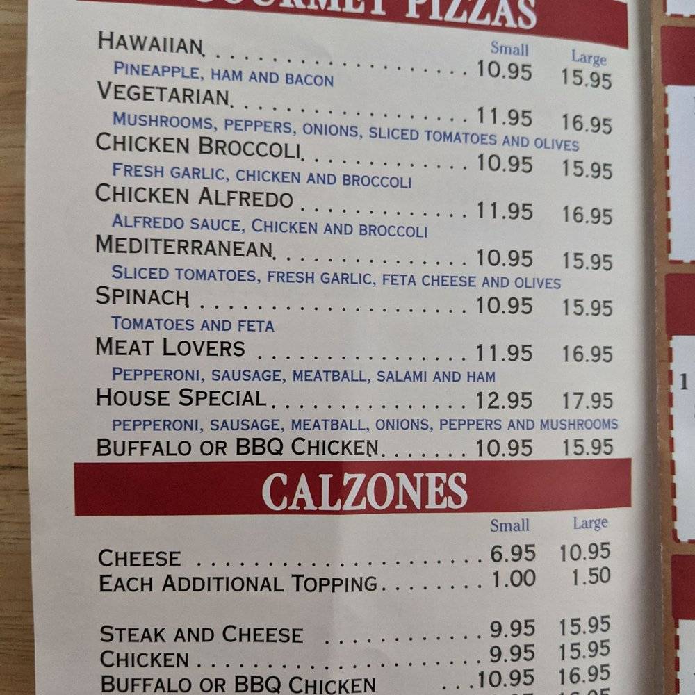 Menu at Copeland Street Sub & Pizza pizzeria, Quincy