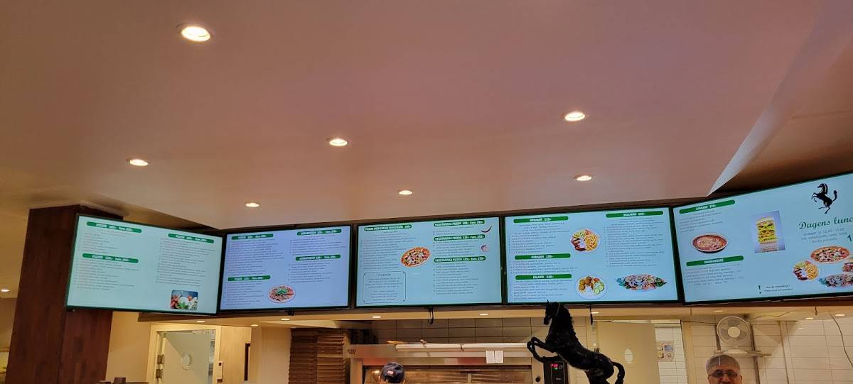 Menu at Pizzeria Ferrari, Mölnlycke