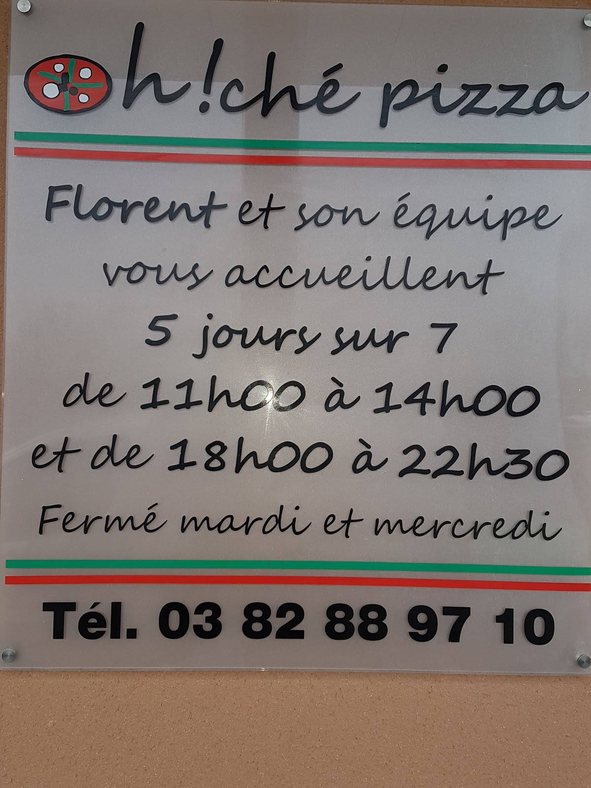 Menu au Oh ! Ché Pizza restaurant, Metzervisse, 6 b