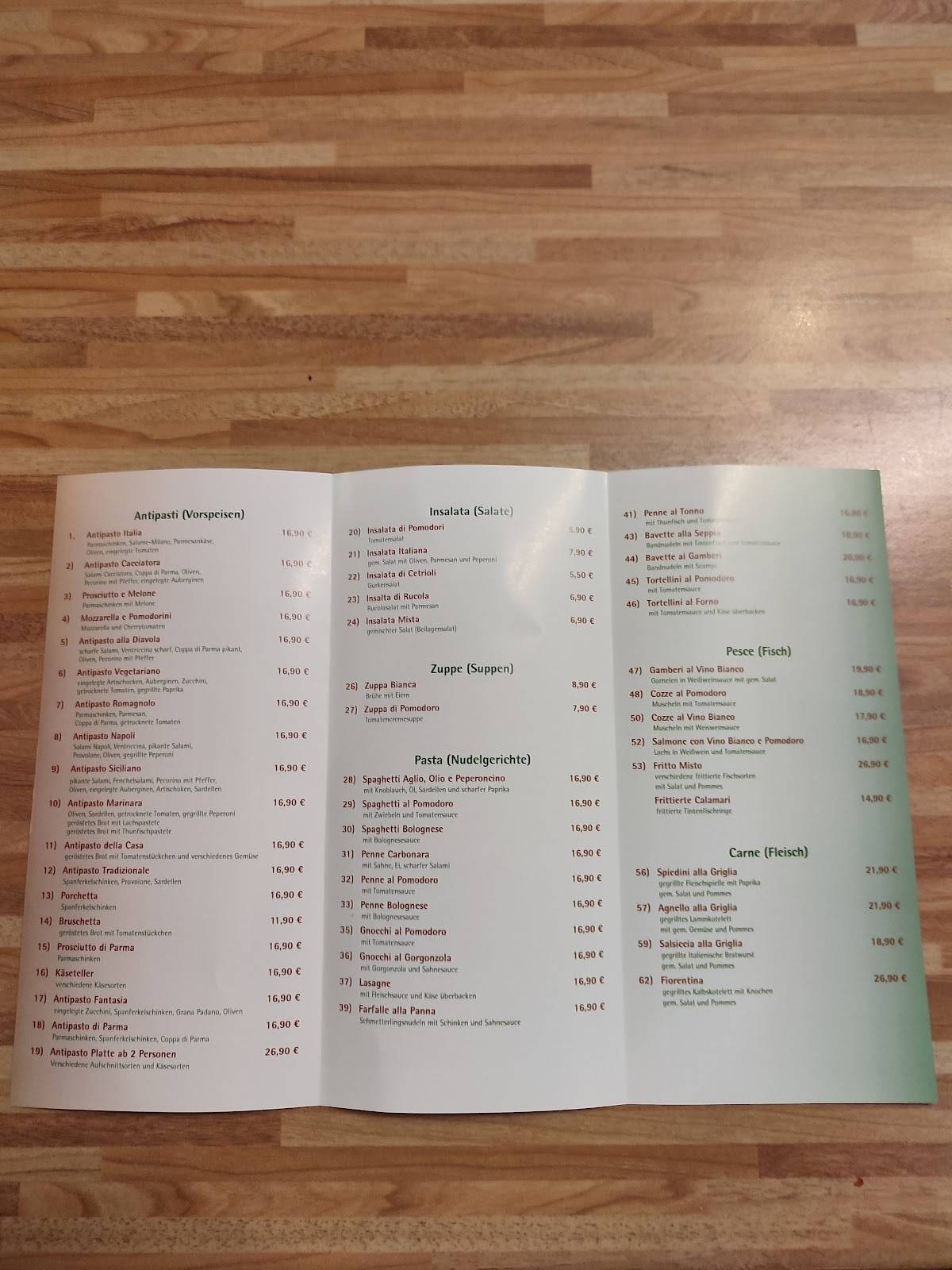 Speisekarte von Pizzeria Tozzi, Iserlohn, Untergrüner Straße 128