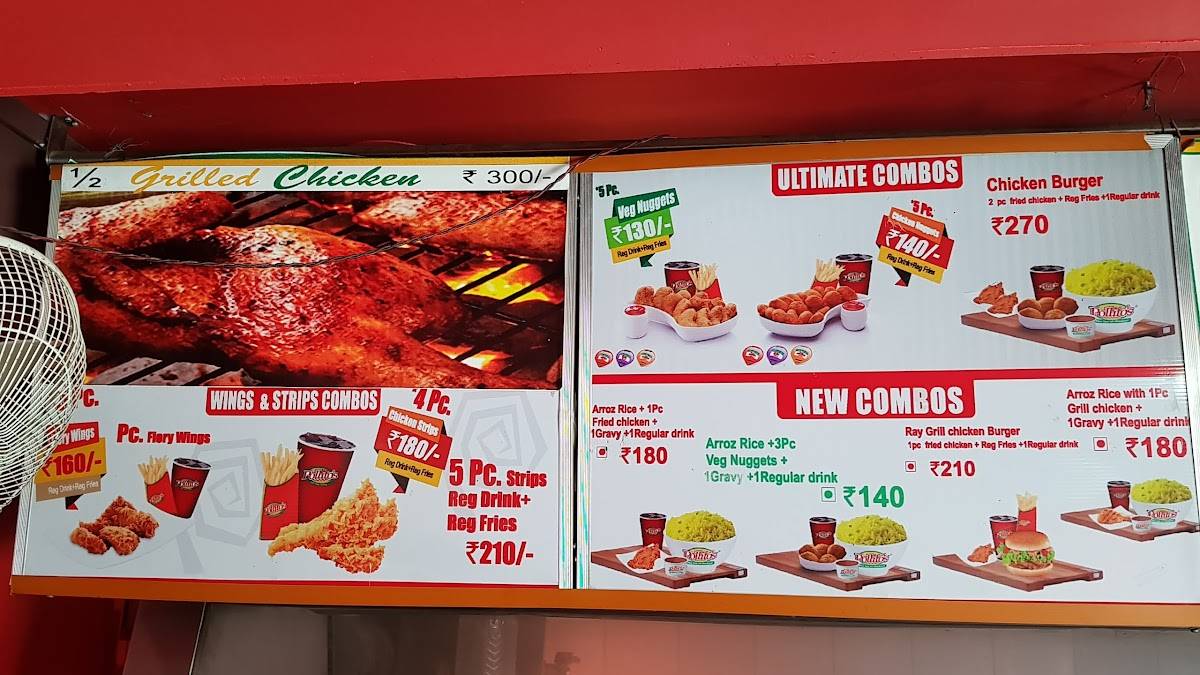 Menu at Pollitos, Kohima, Kohima