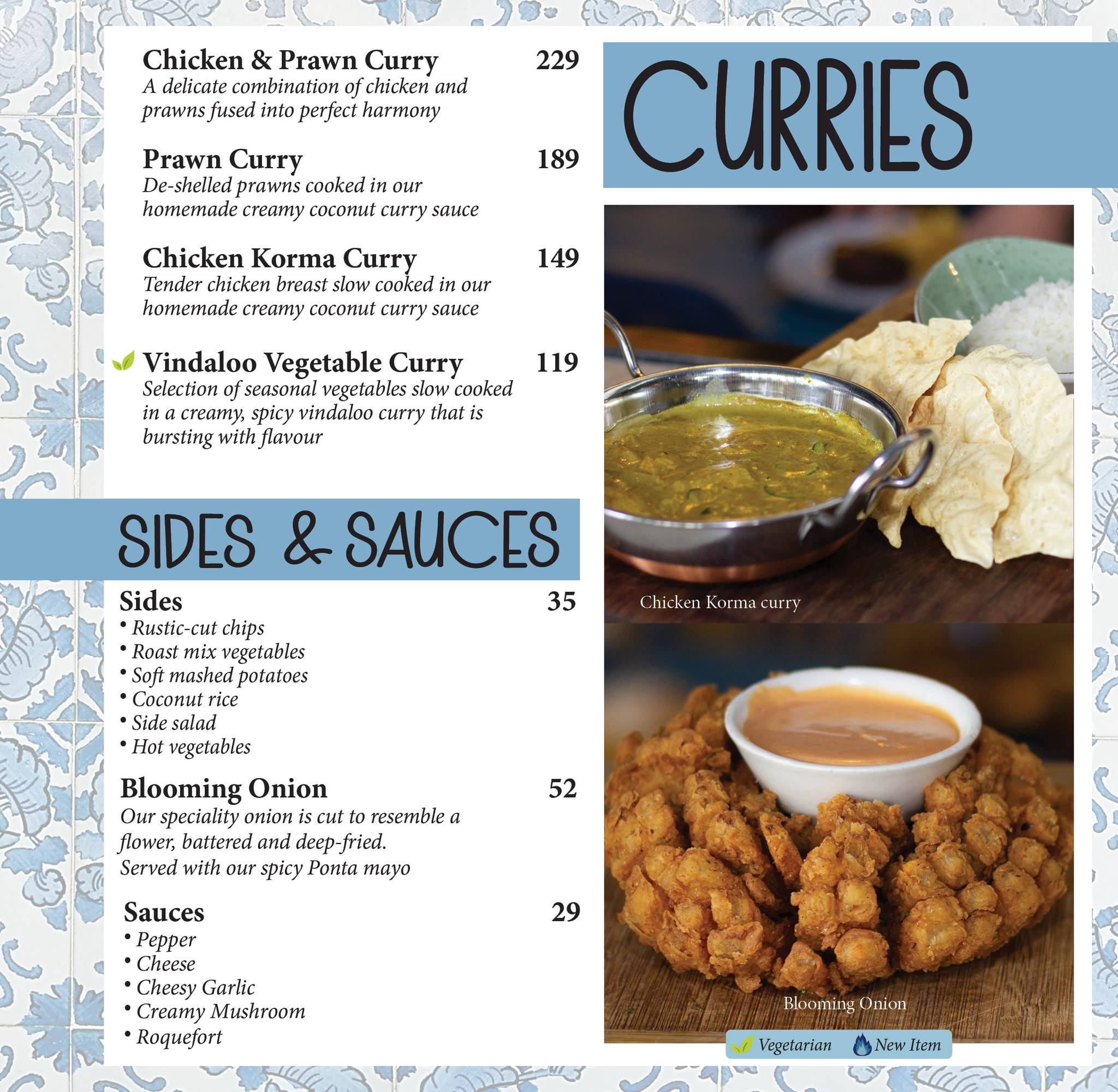 Menu at Ponta - Portuguese Inspired Food Restaurant, South Africa