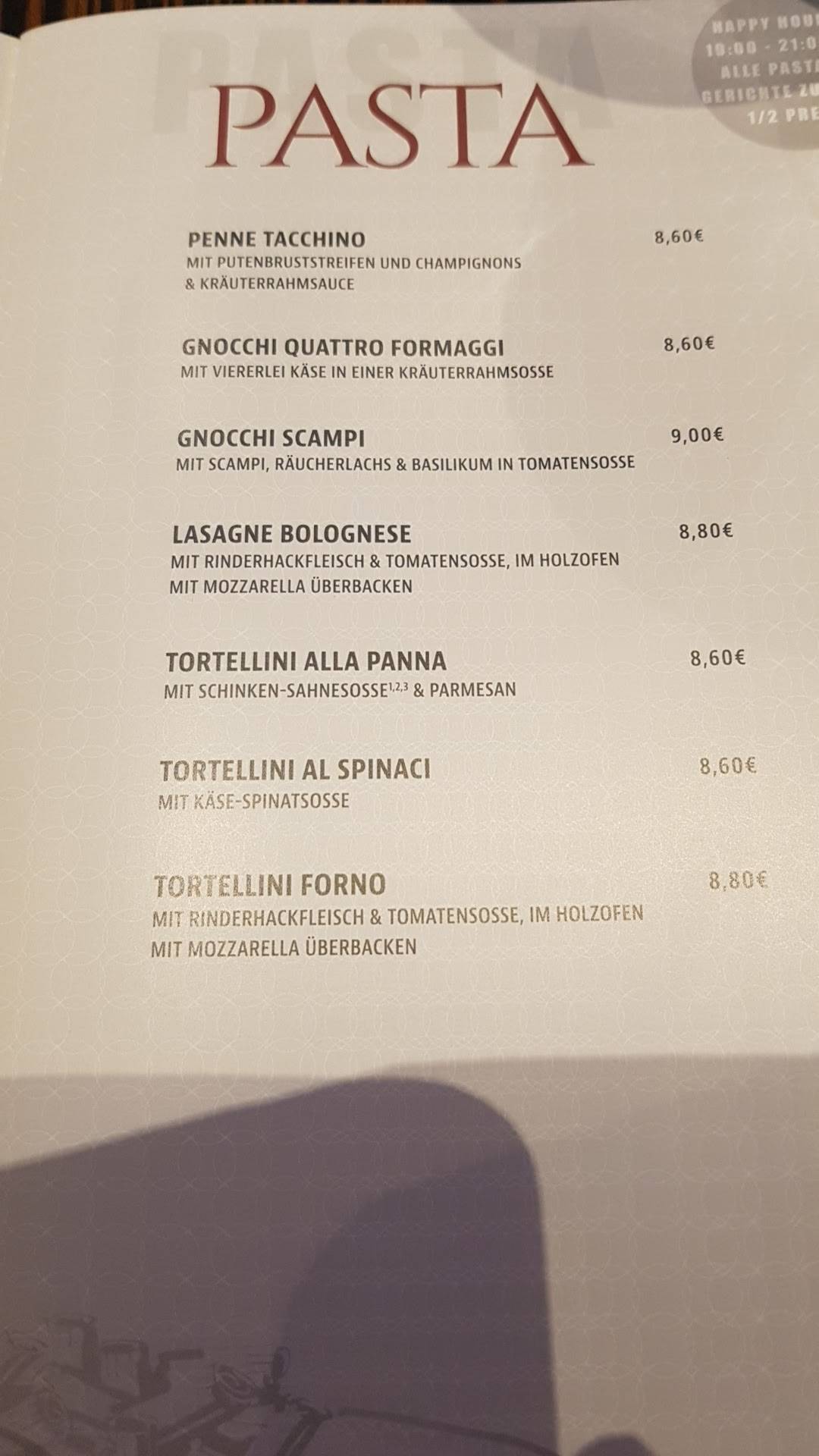 Speisekarte von Ponte Central-Cafe, Bayreuth