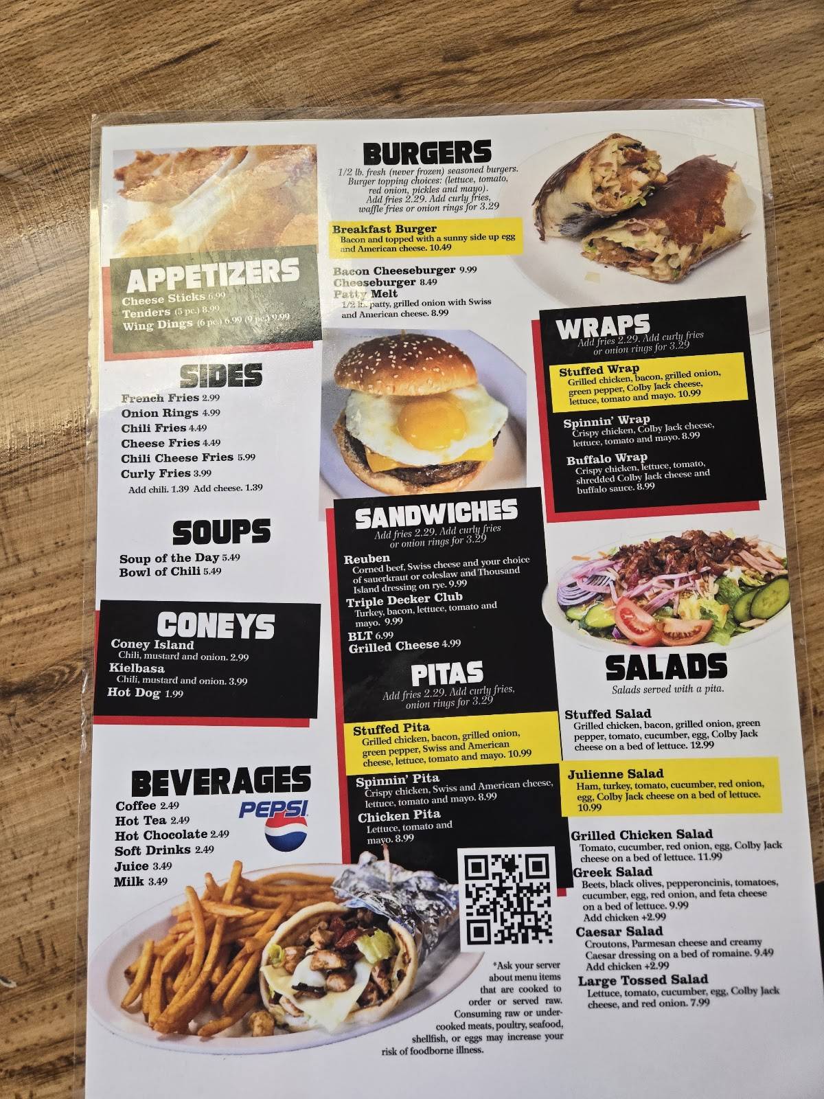 Menu at Stuffed Bun restaurant, Pontiac