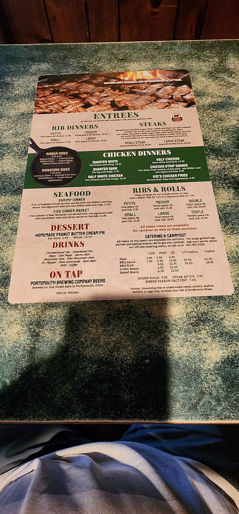 Menu at Scioto Ribber BBQ, Portsmouth