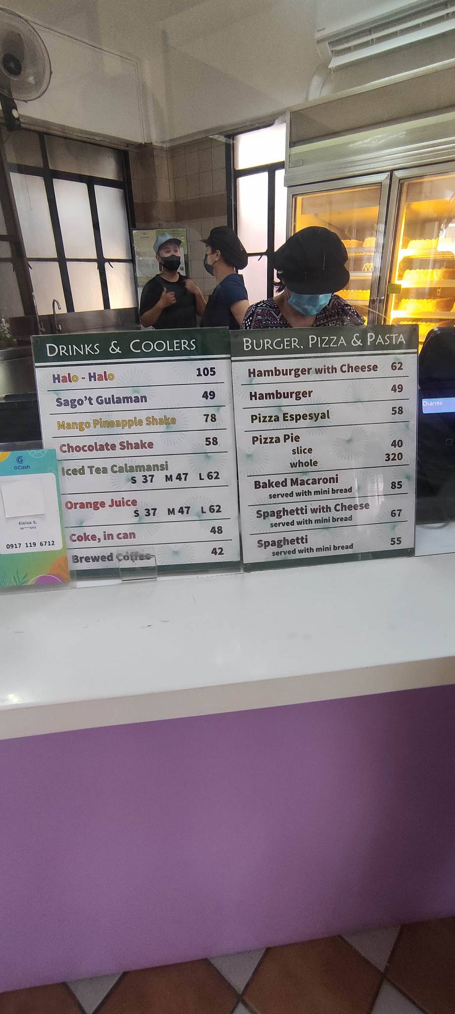 Menu at Primablend Bake Shop restaurant, San Mateo