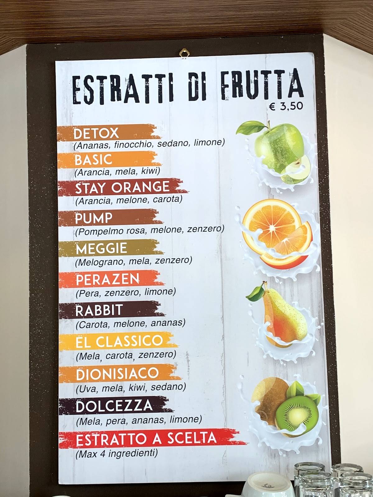 Menu da PrimoCafe, Pescara