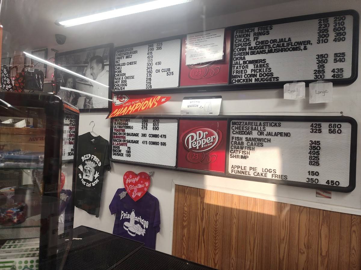 Menu at Prize Package restaurant, Topeka