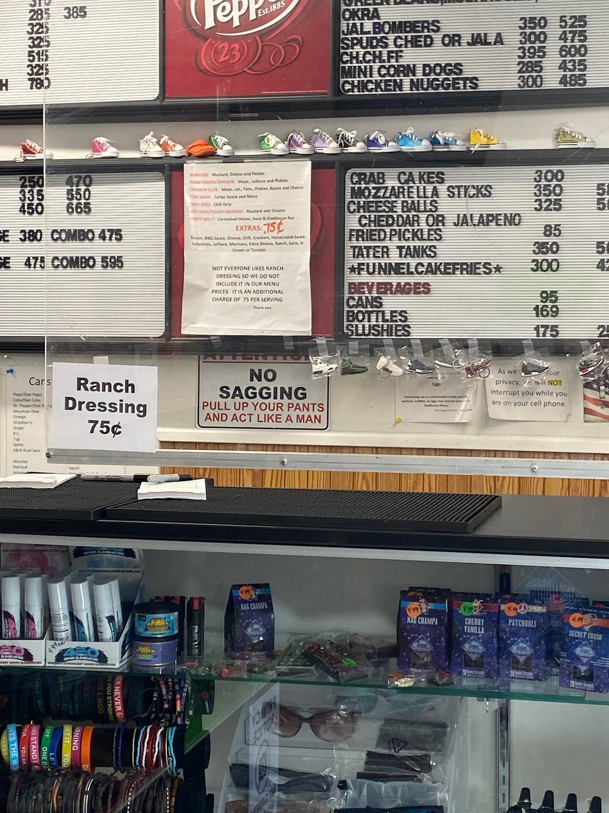 Menu at Prize Package restaurant, Topeka
