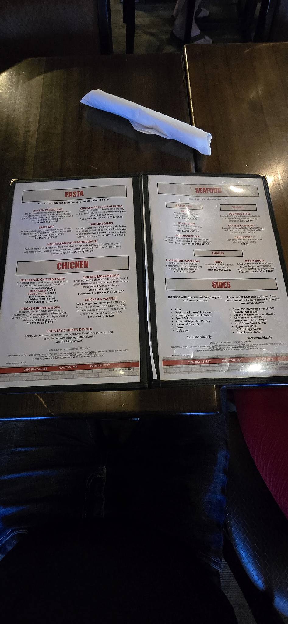 Menu at Brack's Grille & Tap pub & bar, Taunton