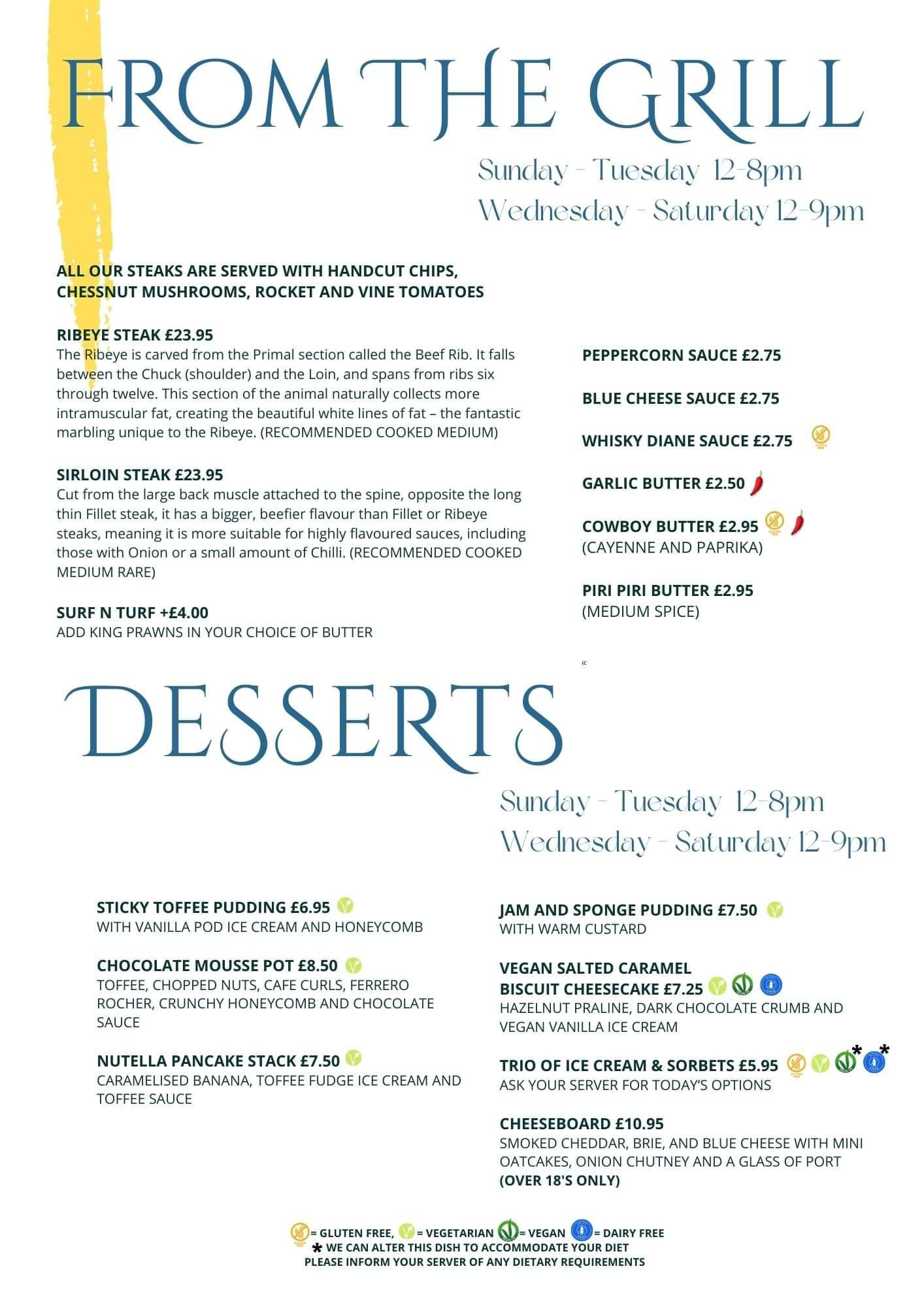 Menu at Carriages pub & bar, Kilmacolm