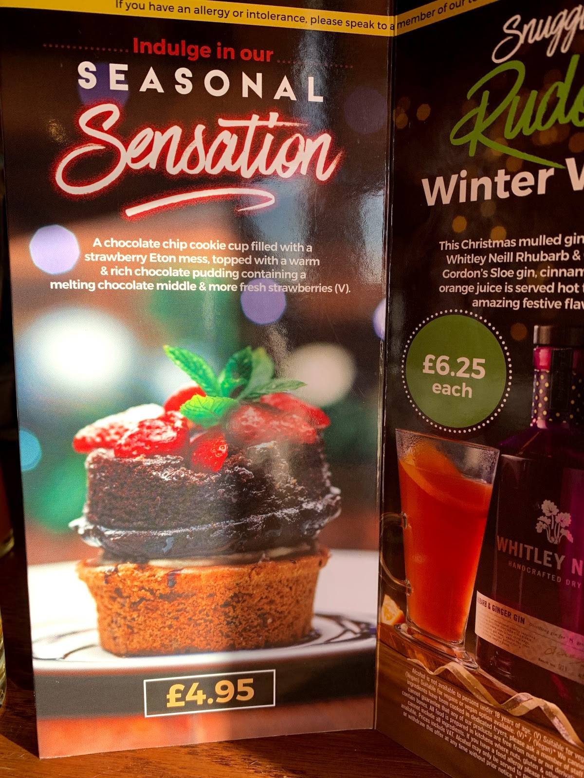Menu at Copt Oak pub & bar, Markfield