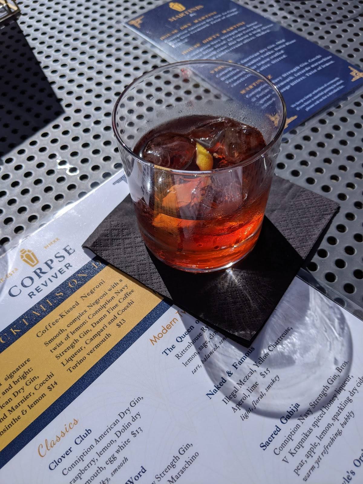 Carta de Corpse Reviver Bar & Lounge, Durham