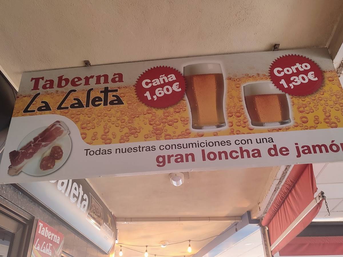 Carta del pub y bar La Caleta, Benidorm, Carretera Doctor Pérez Llorca