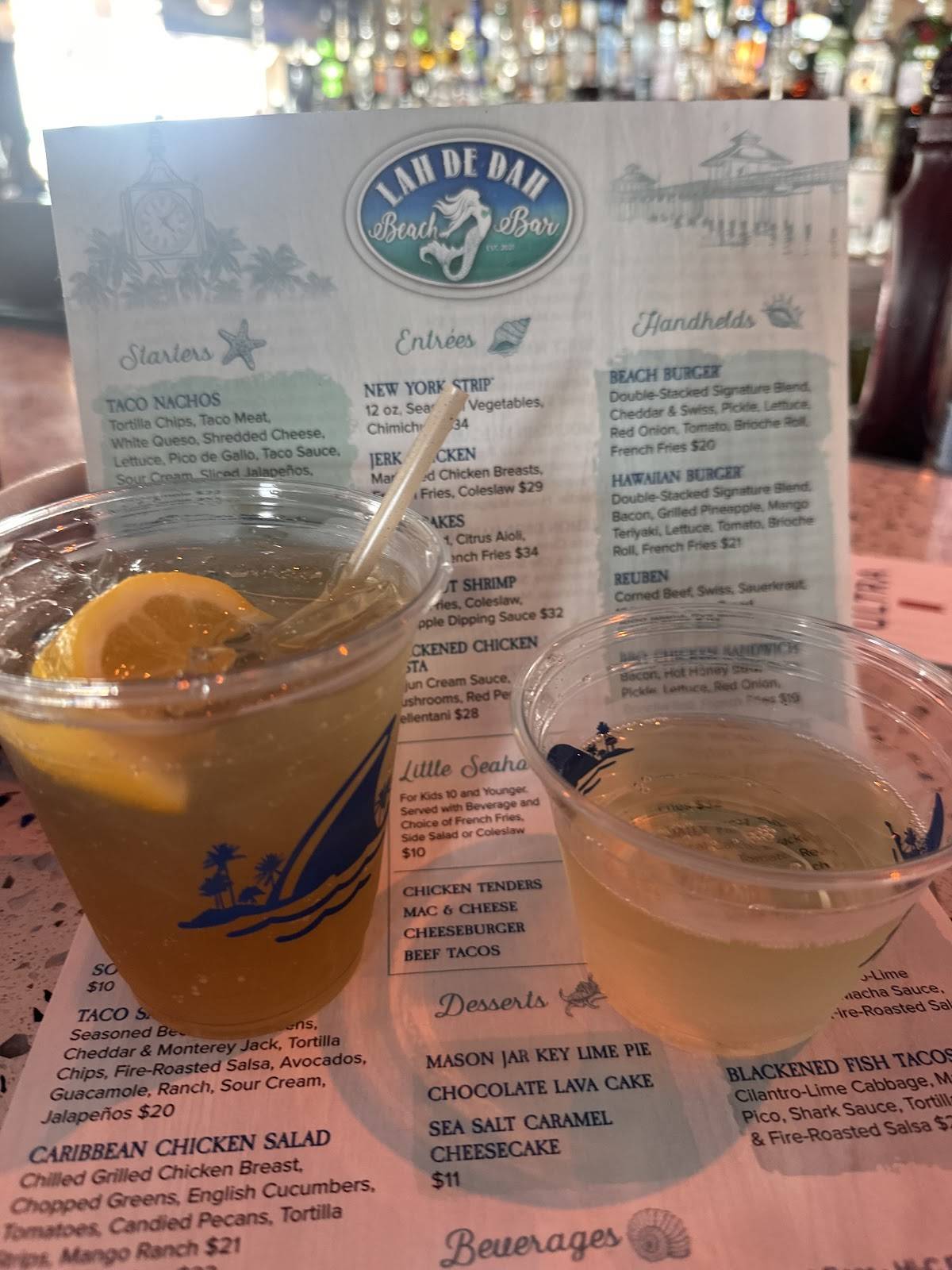 Menu at Lah De Dah Beach Bar & Grill, Fort Myers Beach, Estero Blvd