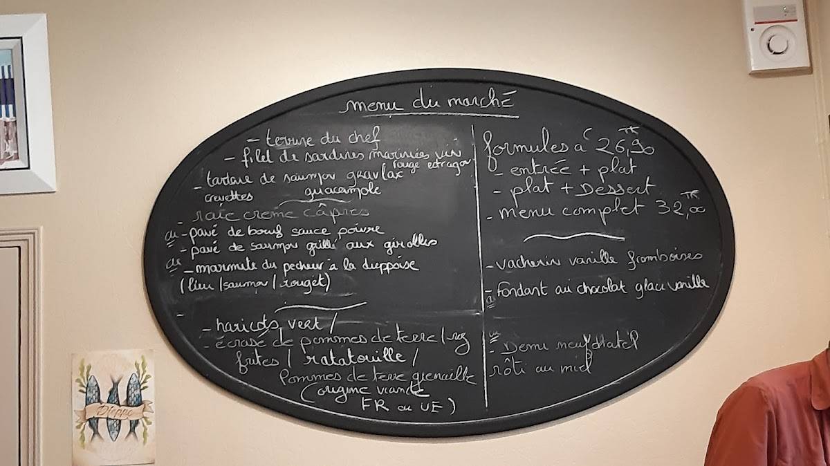 Menu at Le Turbot Dieppe pub & bar, Dieppe