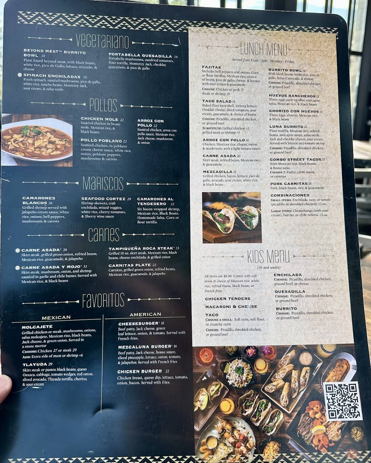 Menu at Mezcaluna Mexican Cuisine & Lounge pub & bar, Happy Valley