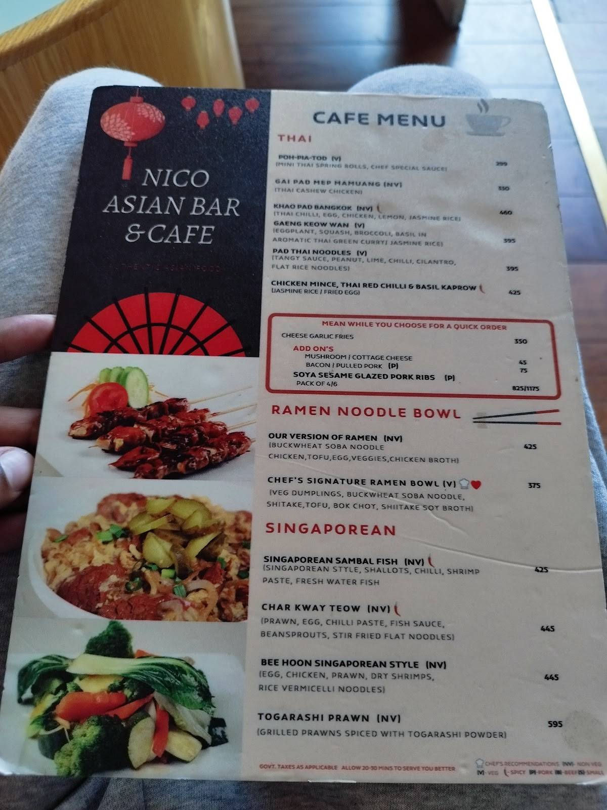 Menu at NICO ASIAN BAR & CAFE- Asian cuisine restaurant in Chennai ...