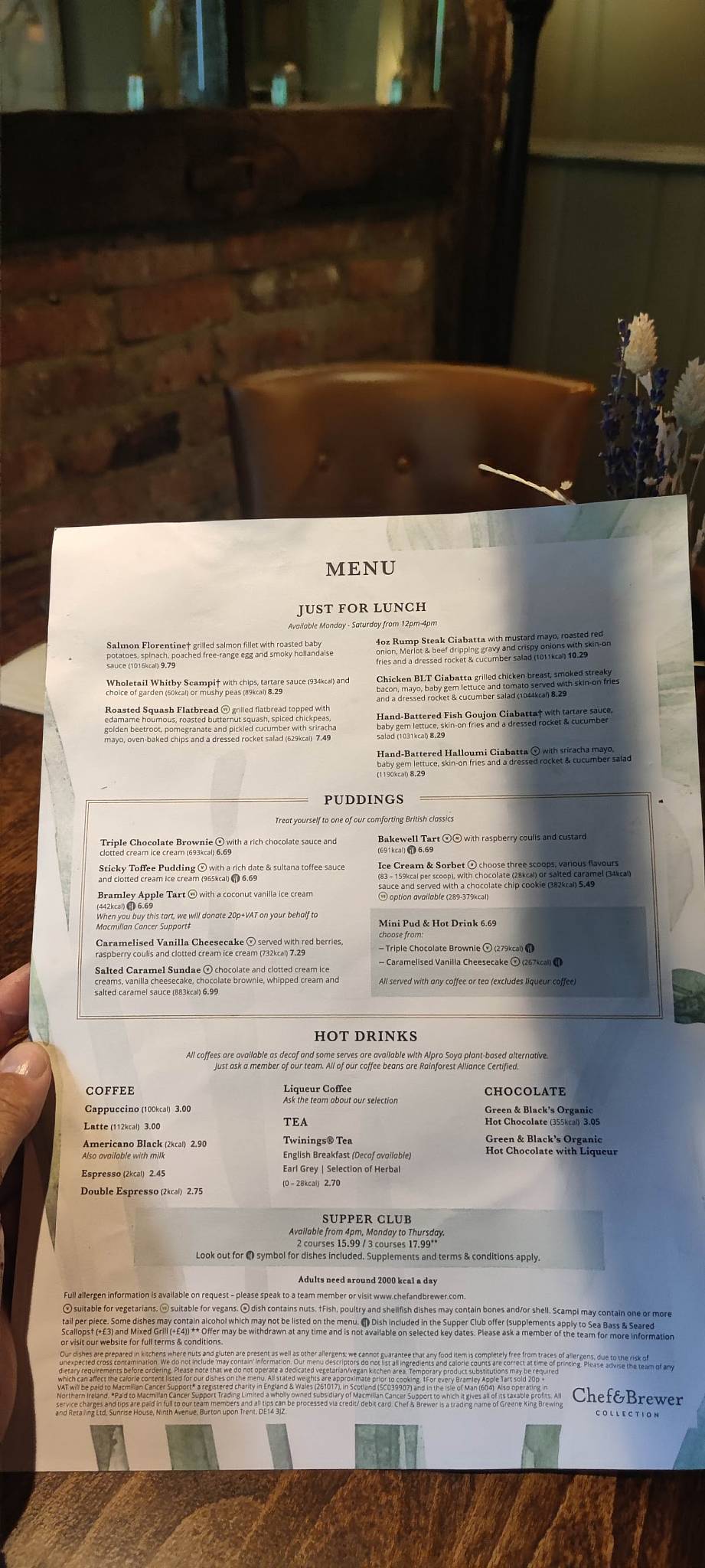 Menu at Shire Horse pub & bar, Maidenhead